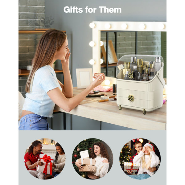 Mercer41 Makeup Storage Organizer Cosmetics Display Case with 2-Layer ...