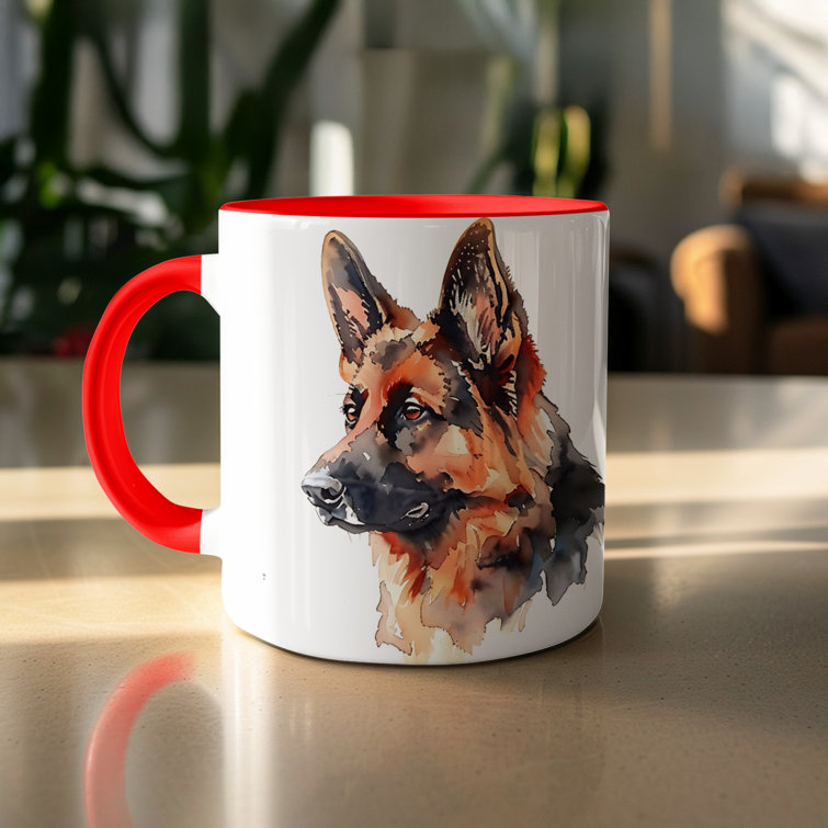 East Urban Home Set of 2 – 11oz Watercolour Jagdterrier Design Coffee ...