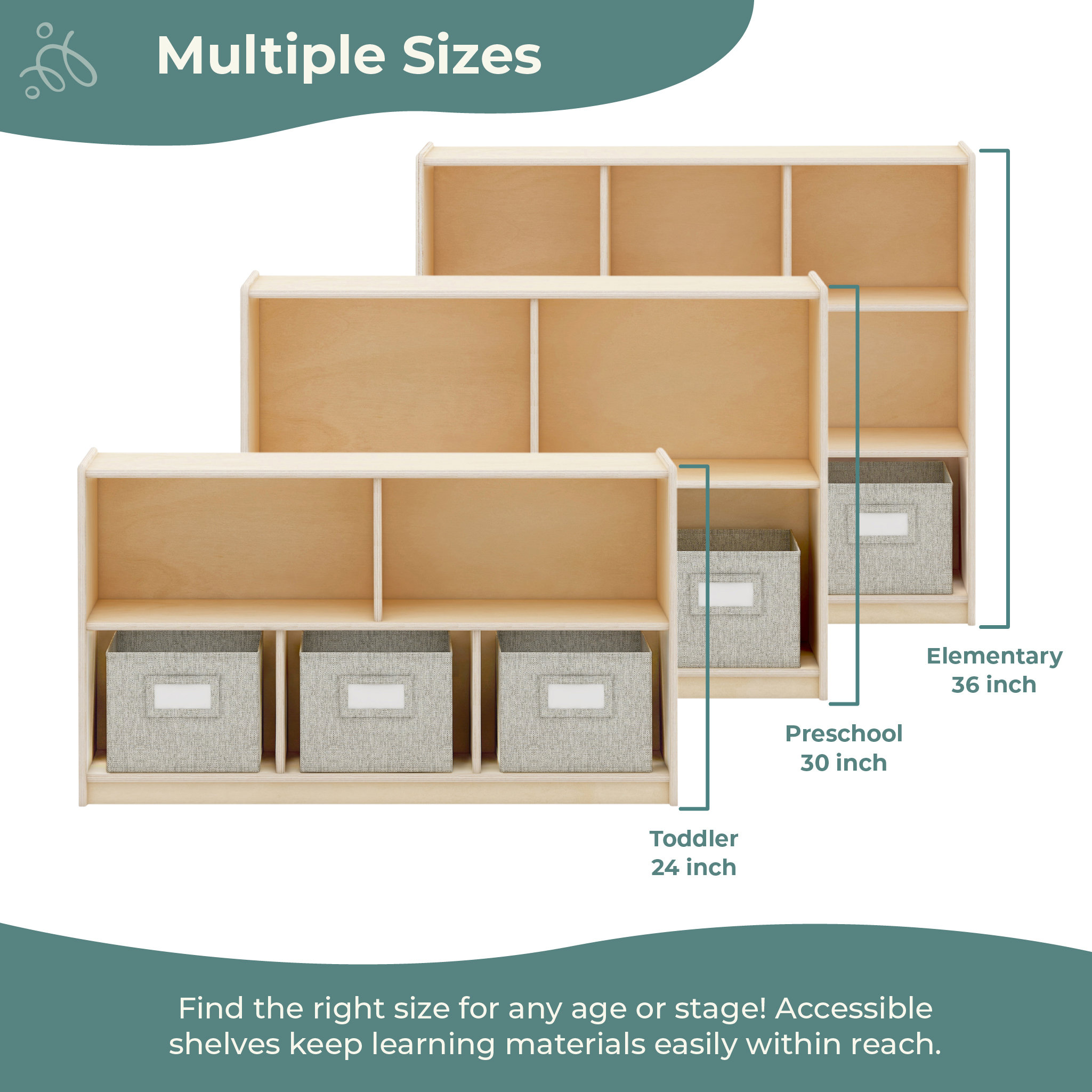Guidecraft EdQ Essentials 5-Compartment Storage & Reviews | Wayfair