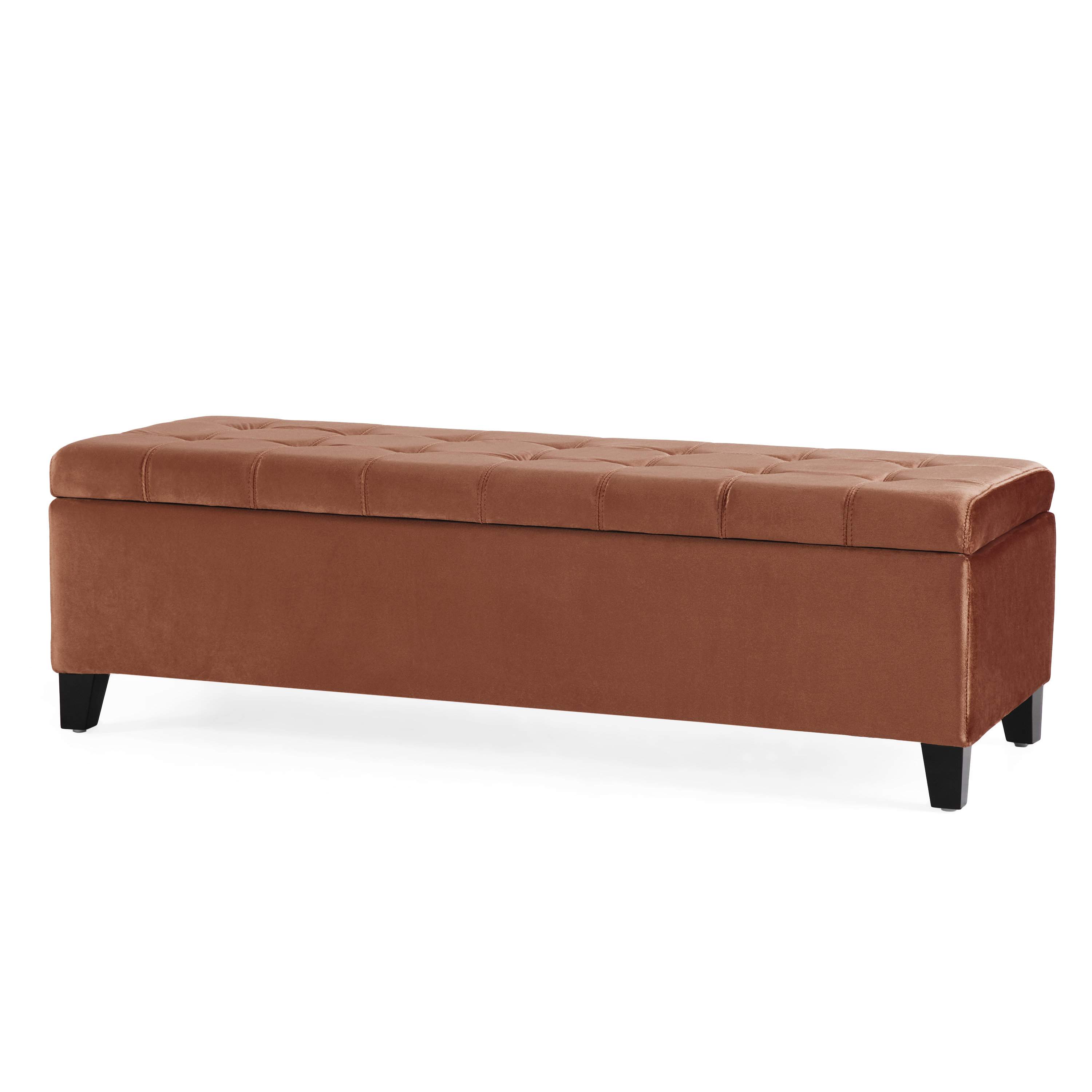 Corrigan Studio® Versatile Velvet Tufted Storage Bench with Lift-Up Top ...