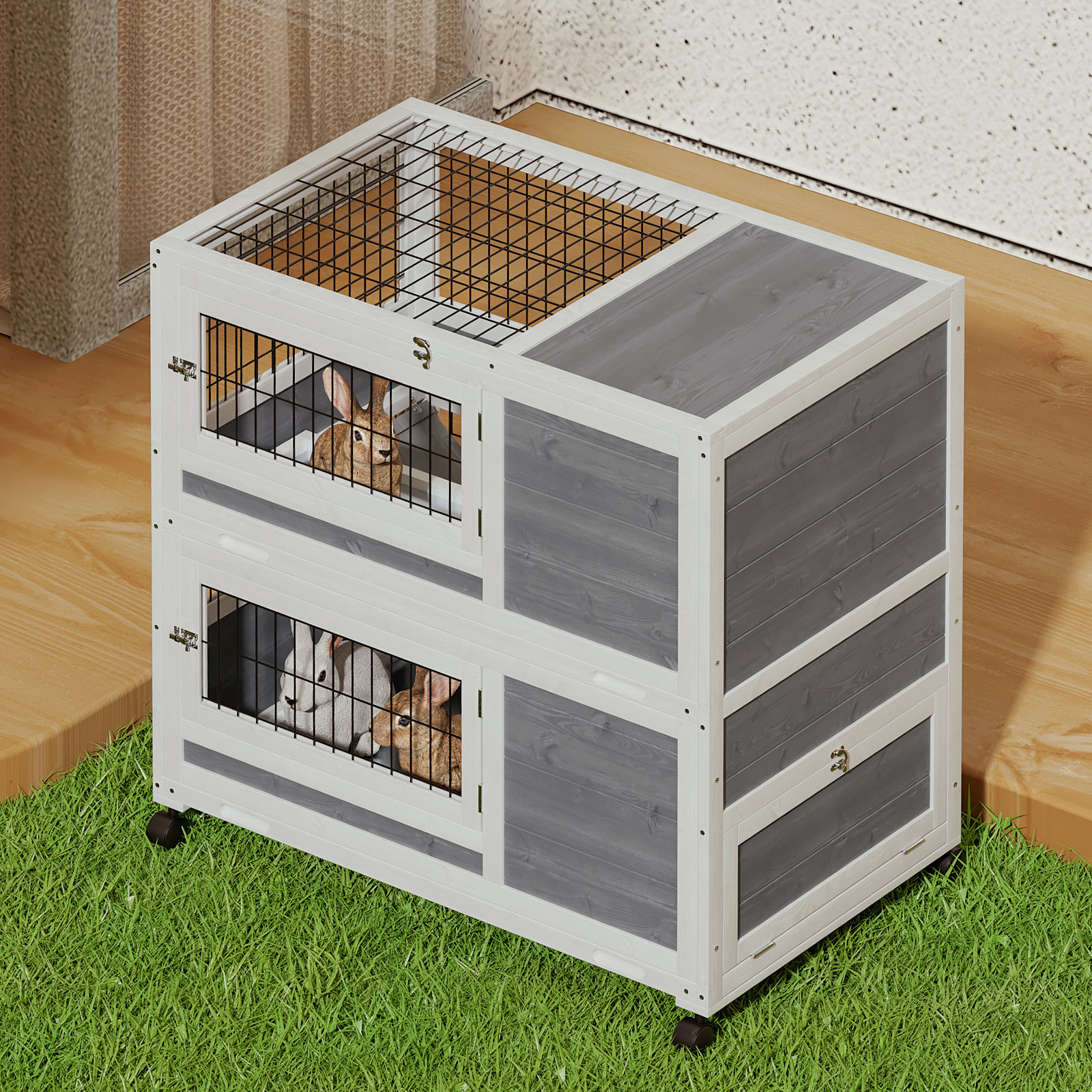 Tucker Murphy Pet™ Weather Resistant Small Animal House Rabbit Hutch ...