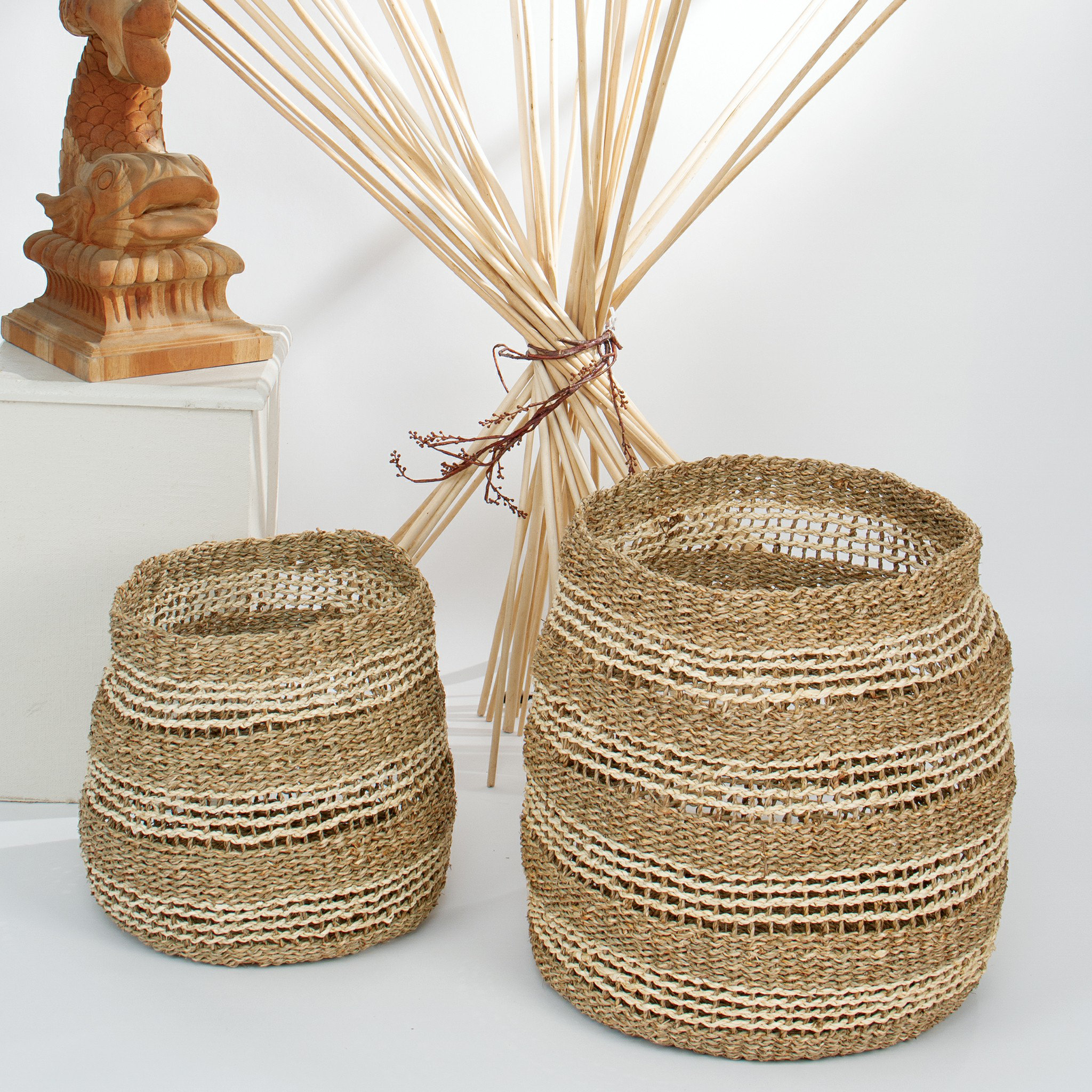 The Natural Light Round Baskets - Wayfair Canada