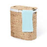 Seville Classics Sustainable Handwoven Double Lidded Oval Hamper Sorter ...
