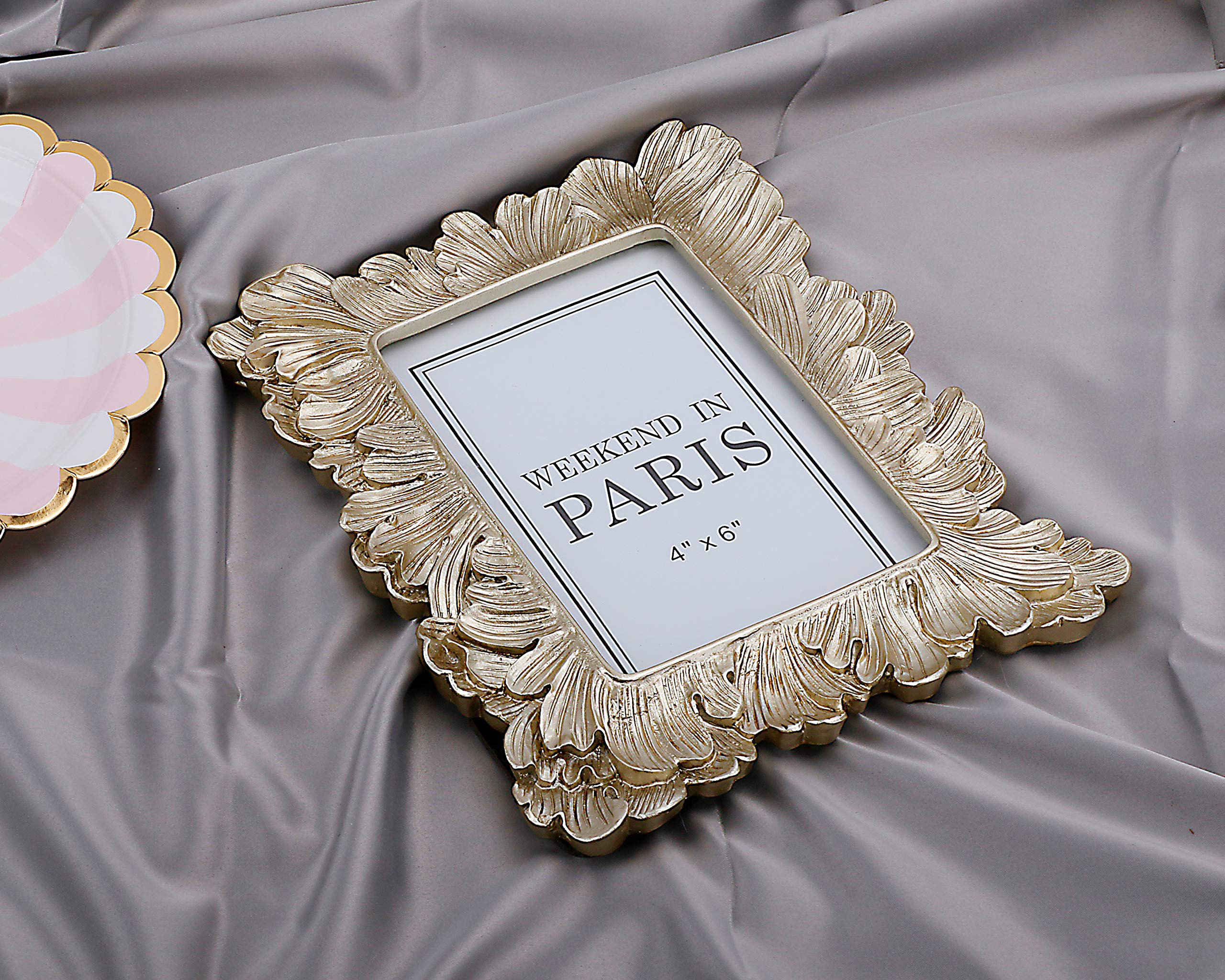 Rosdorf Park 4X6 Picture Frame, Vintage Photo Frame Pale Gold With ...