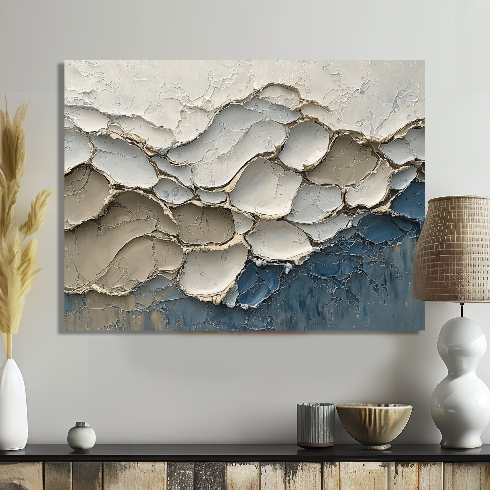 Wrought Studio™ Abstract Collages Coastal Waves Flow I - Abstract ...