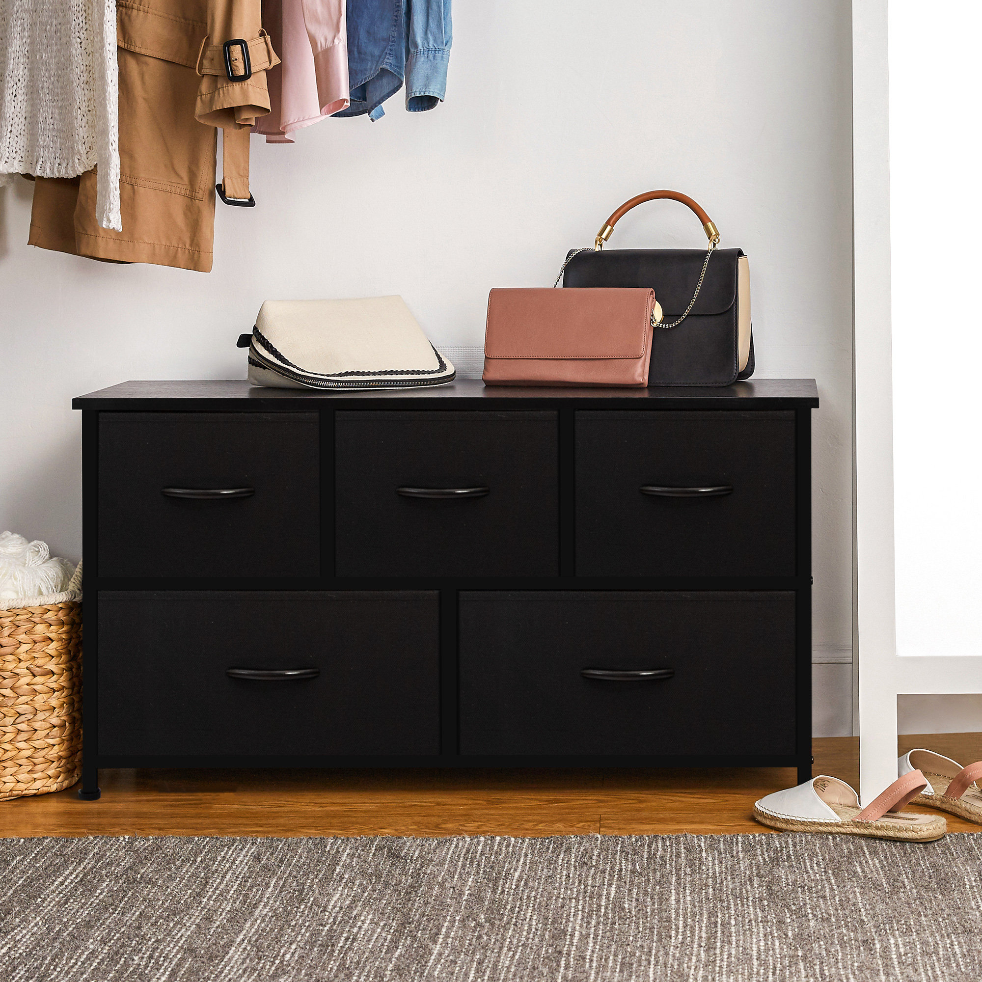Ebern Designs Wayneshia 5 - Drawer Dresser | Wayfair