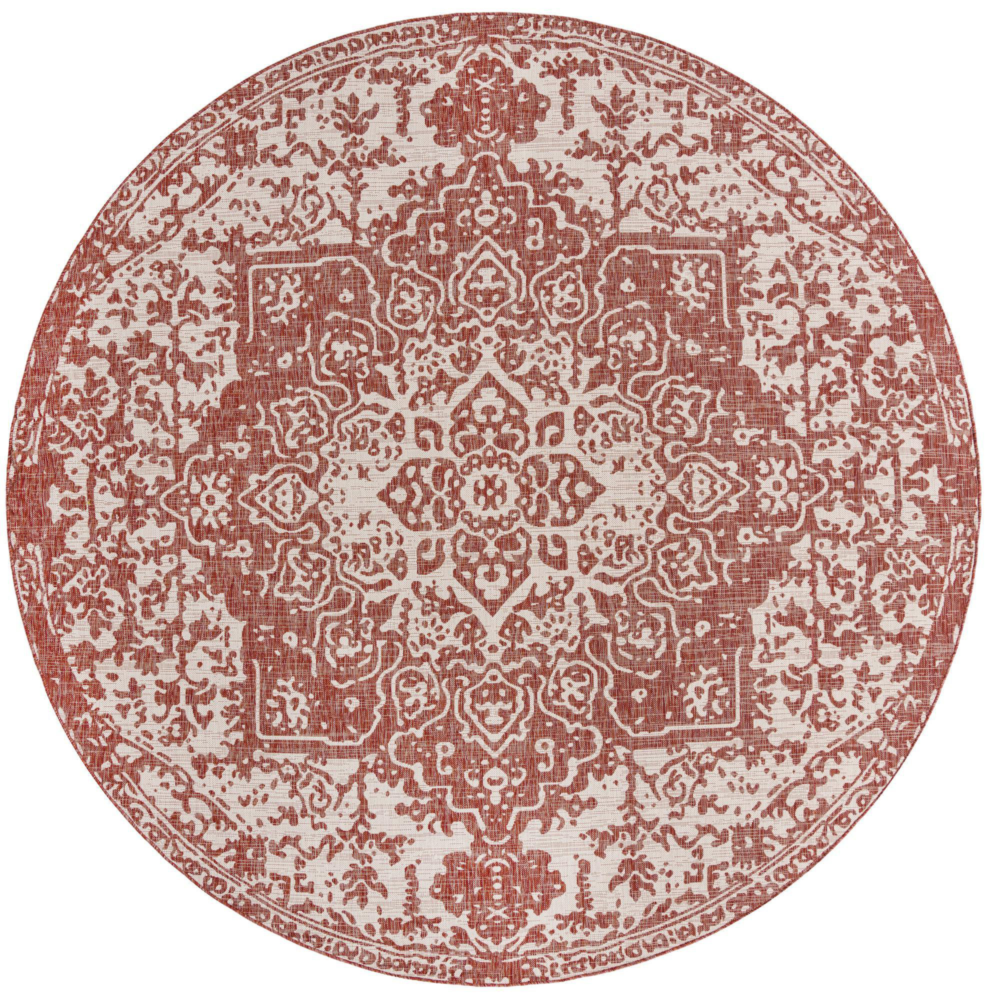 Bungalow Rose Outdoor Destiny Area Rug Rust Color | Wayfair