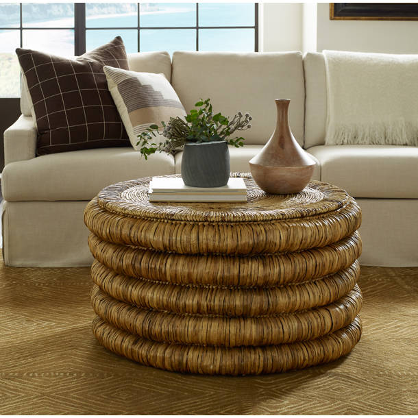 Woven Sol Side Table In Water Hyacinth | Perigold