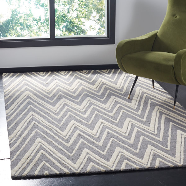 George Oliver Ellicott Hand Tufted Wool Chevron Rug & Reviews | Wayfair