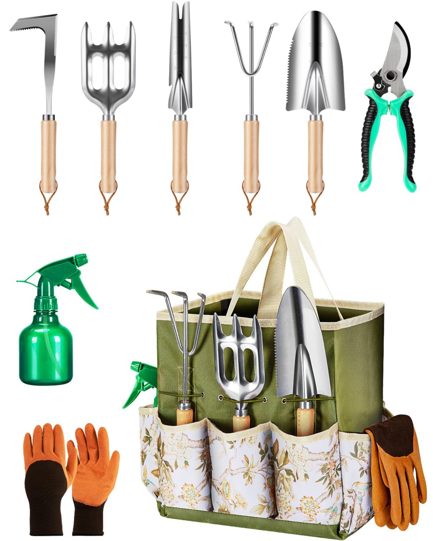 WFX Utility™ 9-Piece Gardening Tool Set,Stainless Steel Rust-Proof ...