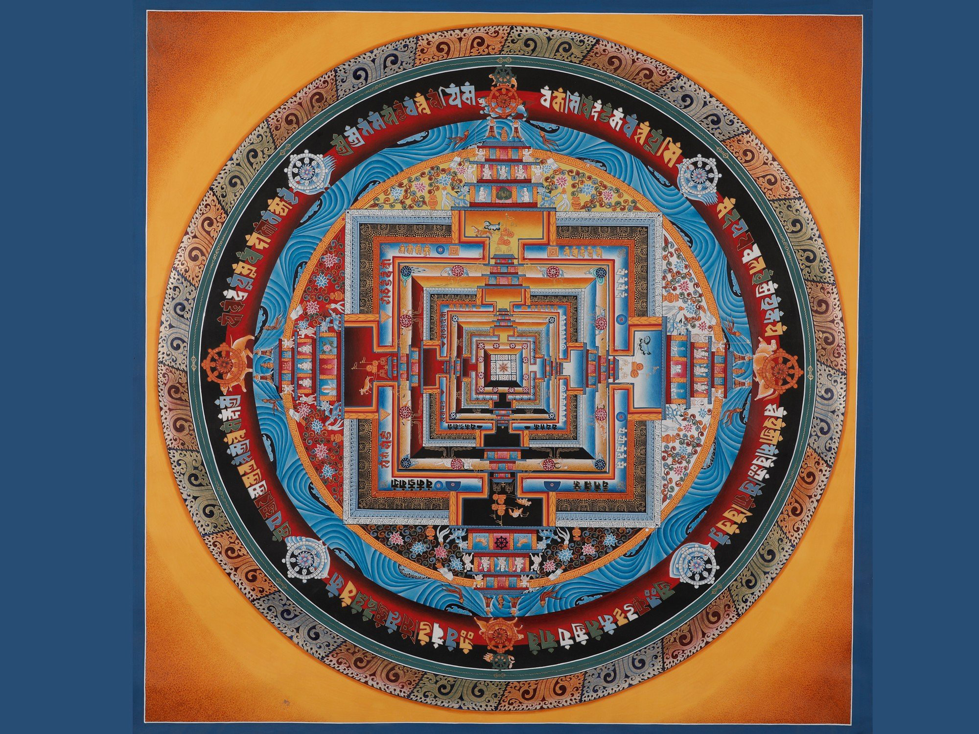 Exotic India The Life Circle Of Buddhist Kalachakra | Pure 24 Carat ...