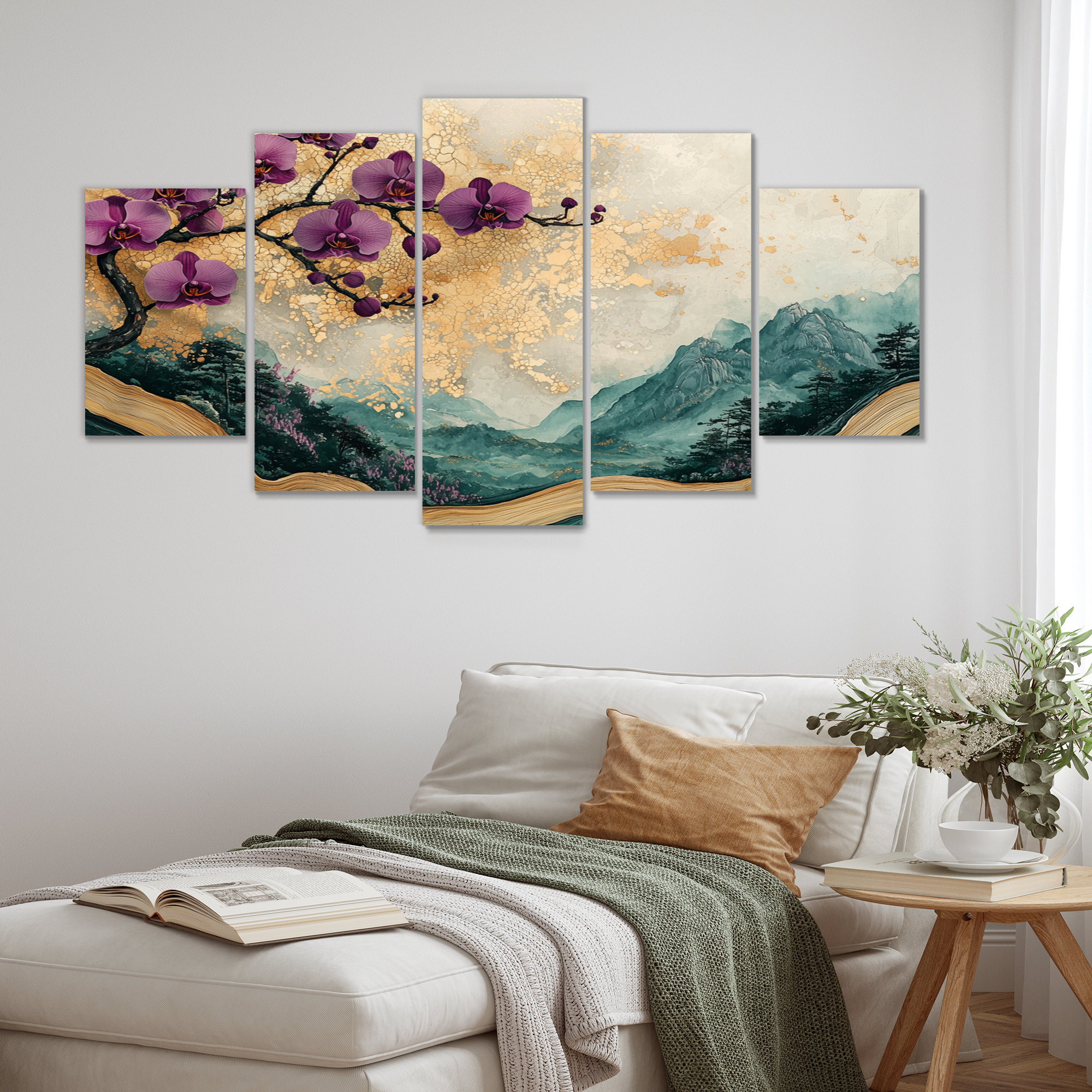 Winston Porter Lavender Orchids Flowers O Emerald Geode I - Orchids ...