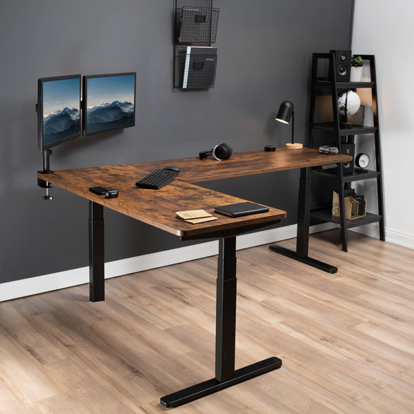 Vivo Electric 83" x 60" Stand Up Corner Desk & Reviews | Wayfair