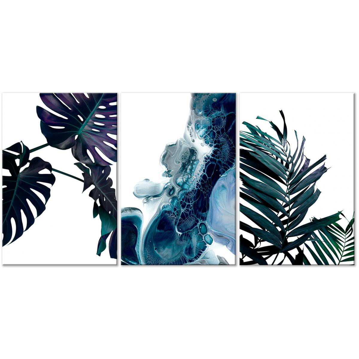 Ebern Designs 'Green Nature' - 3 Piece Wrapped Canvas Graphic Art Print ...