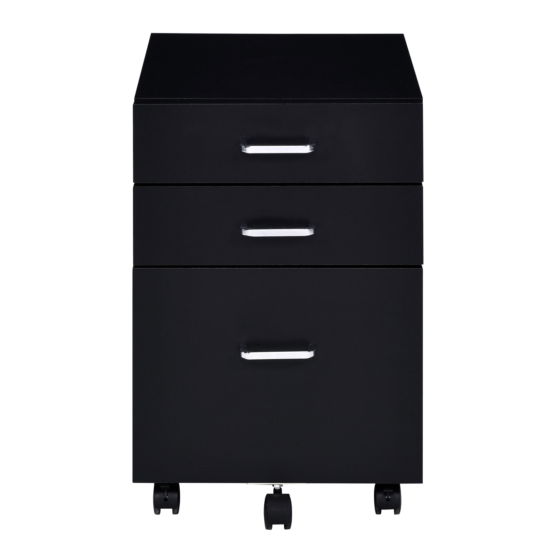 Ophelia & Co. 3 File Cabinet In Black And , Spacious Interior Sleek ...