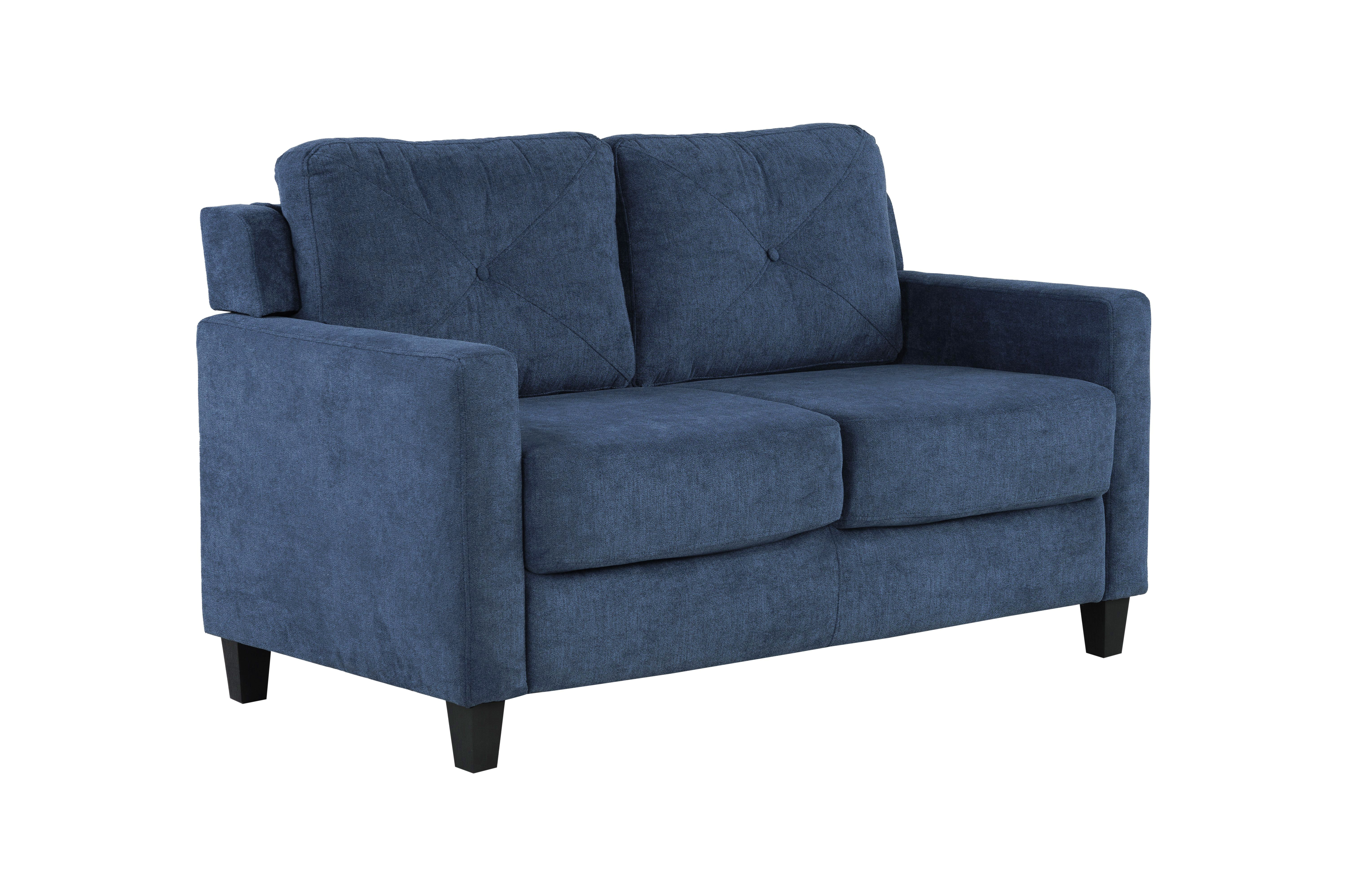 House of Hampton® Navy Chenille 2 Seater Loveseat | Wayfair