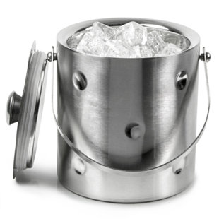 Rink Drink Rink Drink - Stainless Steel Ice Bucket & Tongs Set - 4 ...