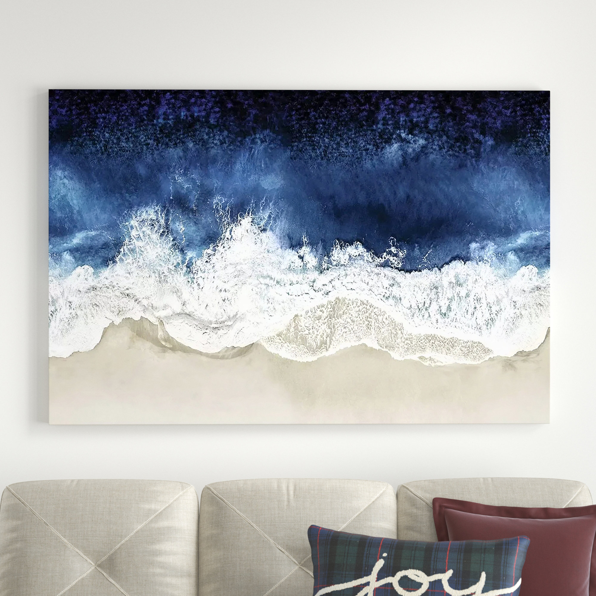 The Twillery Co.® 'Indigo Waves from Above II' Graphic Art Print on ...