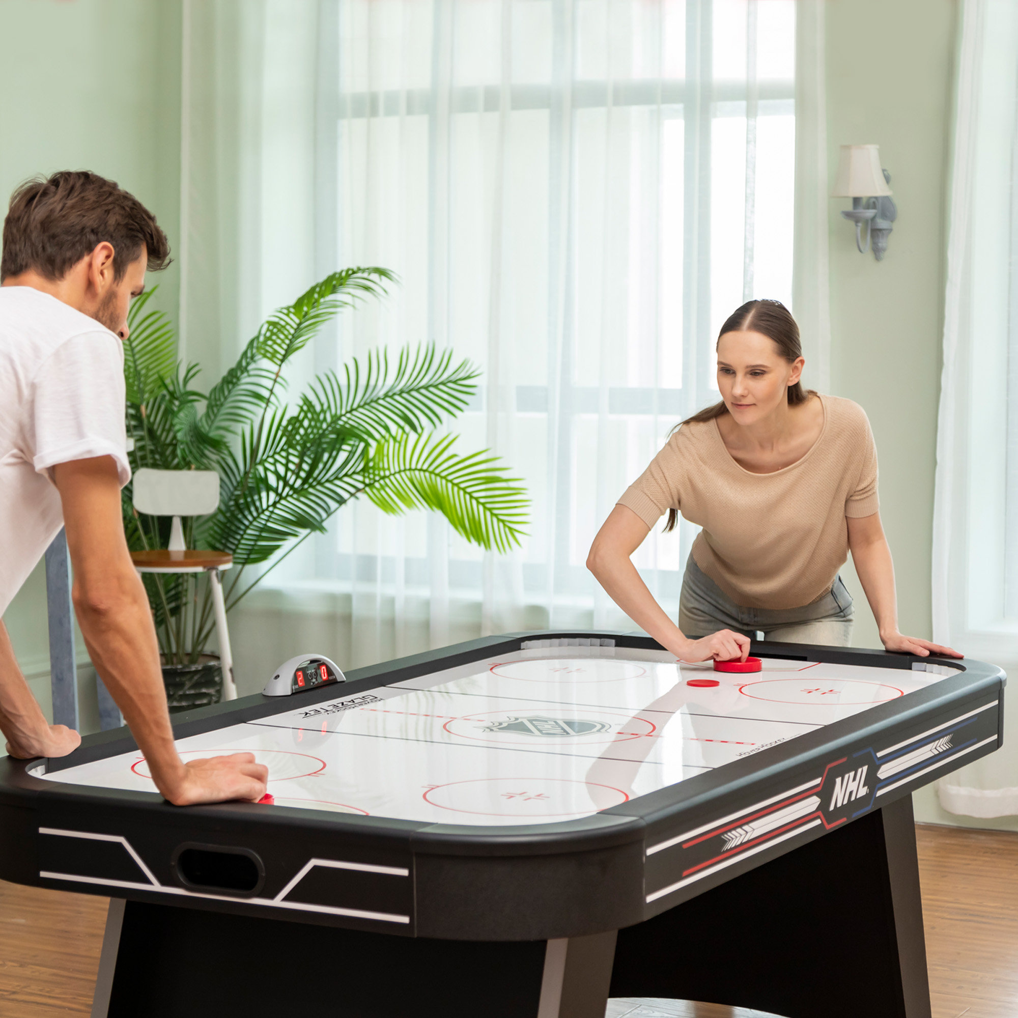 NHL 80'' 2 -Player Air Hockey Table with Digital Scoreboard & Reviews ...