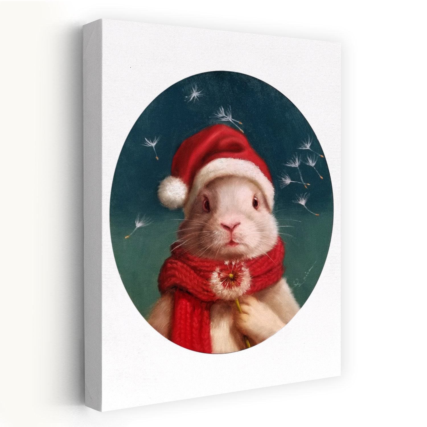 Alcott Hill® Winter Wish - Children Animals Rabbits Winter Art | Wayfair