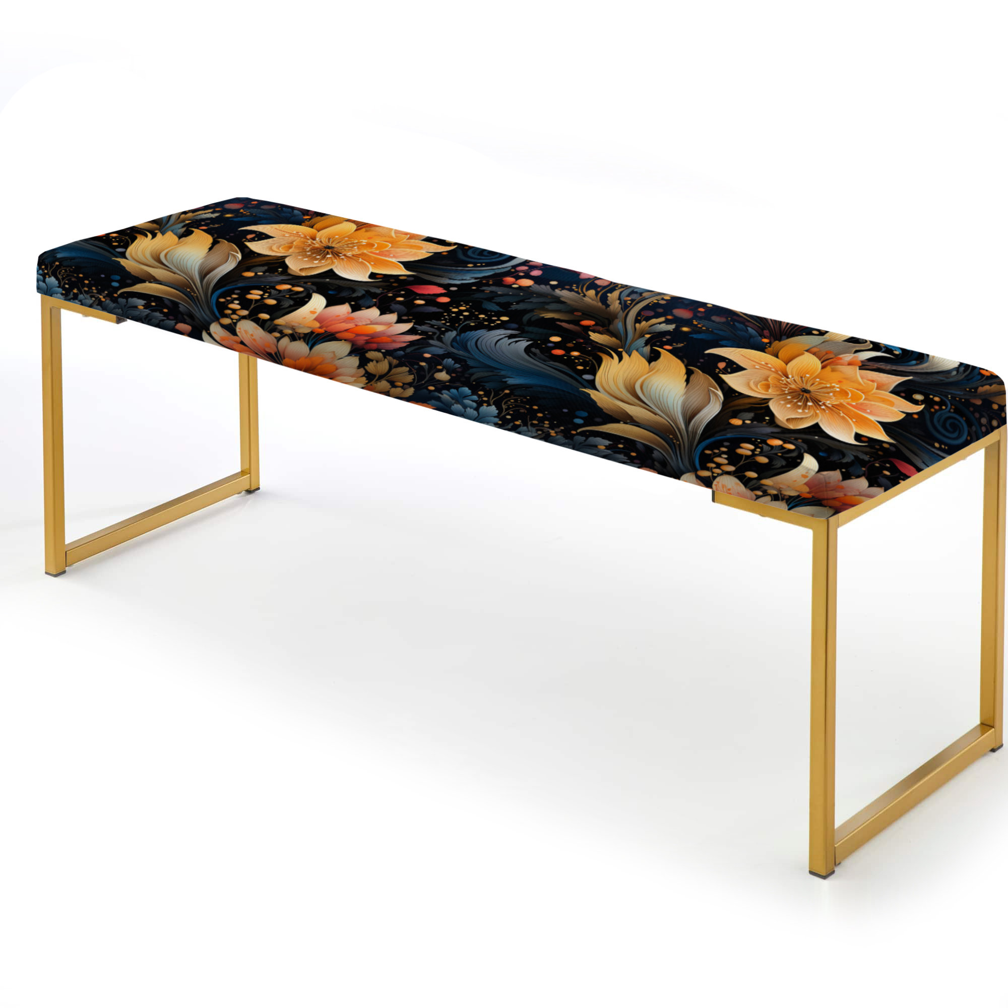 Design Art Yellow & Peach Mystic Delight Cosmic Floral Garden - Floral ...