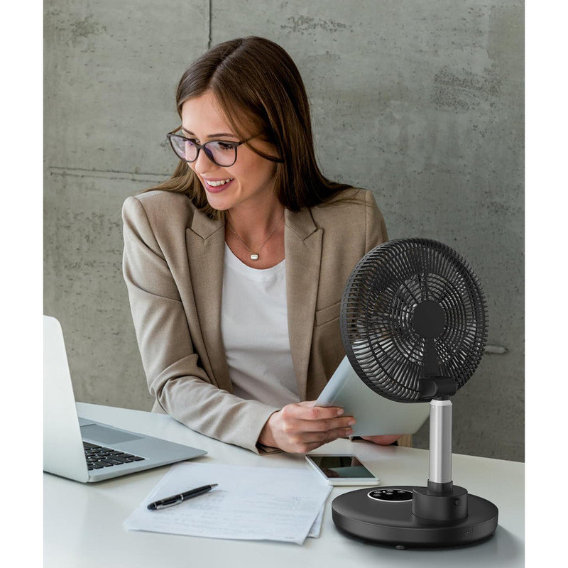 Priyet 12" Standing Oscillating Fan,Quiet Floor Fan,Timer Setting ...