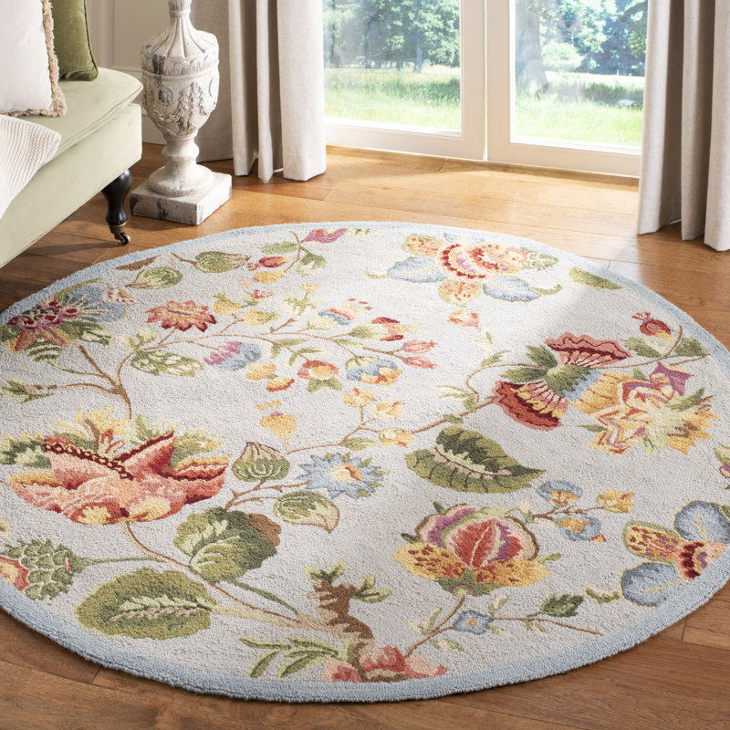 Safavieh Hand Hooked Wool Floral Rug | Wayfair