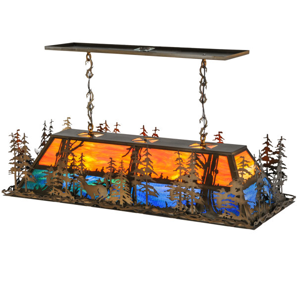 Meyda Lighting 9 - Light Antique Copper Pool Table Lights Pendant ...