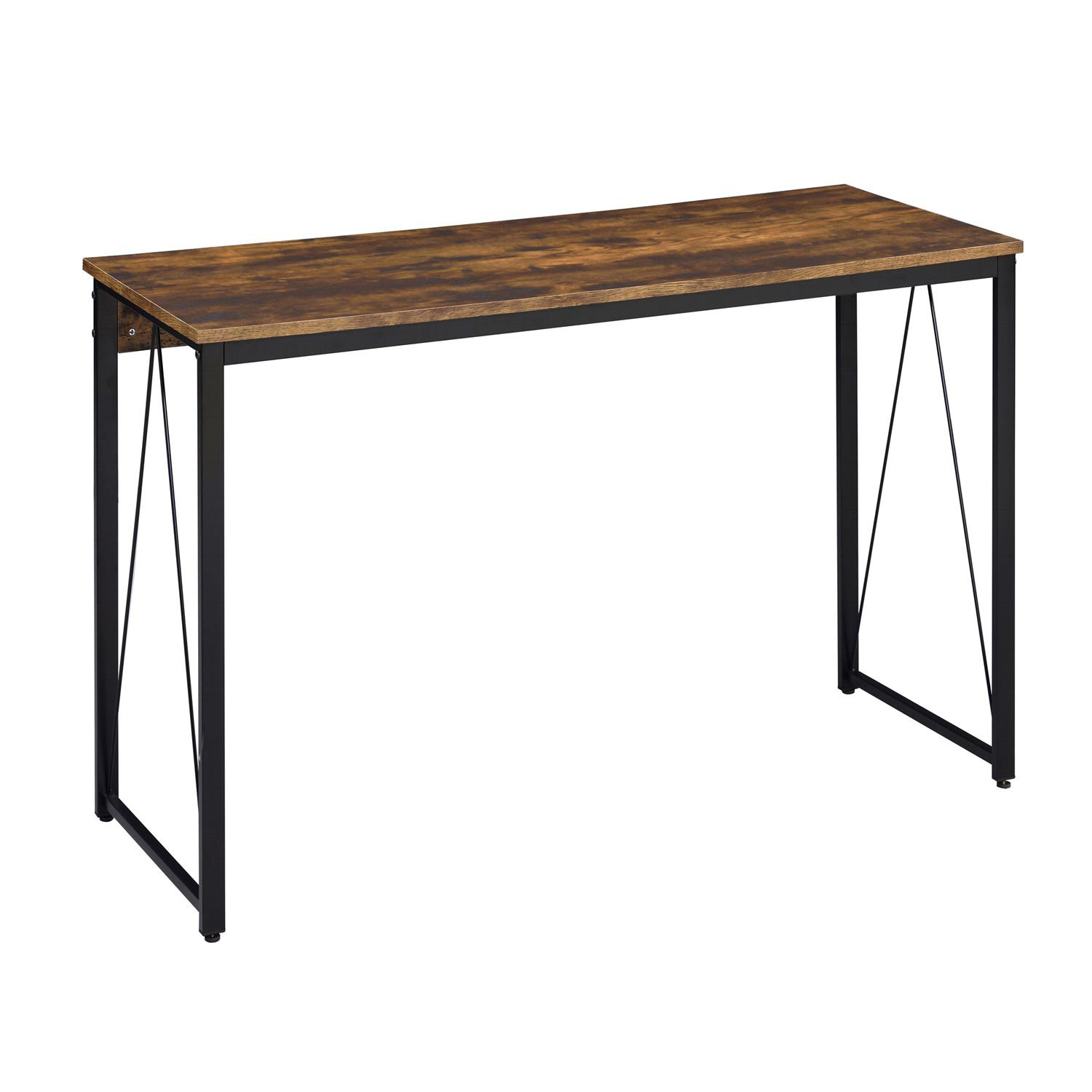 Dazzle Hives Weathered Oak and Black 47.5 Inch Writing Desk with Sturdy ...
