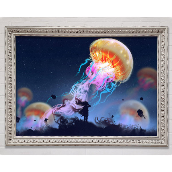Bright Star Electric Jellyfish - Single Picture Frame Print | Wayfair.co.uk