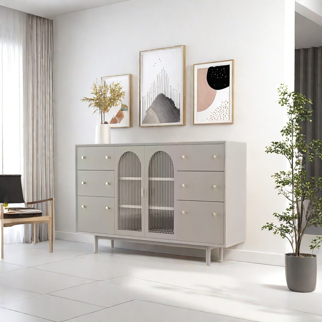 Vivid Space Creation Modern Minimalist Sideboard Cabinet | Wayfair