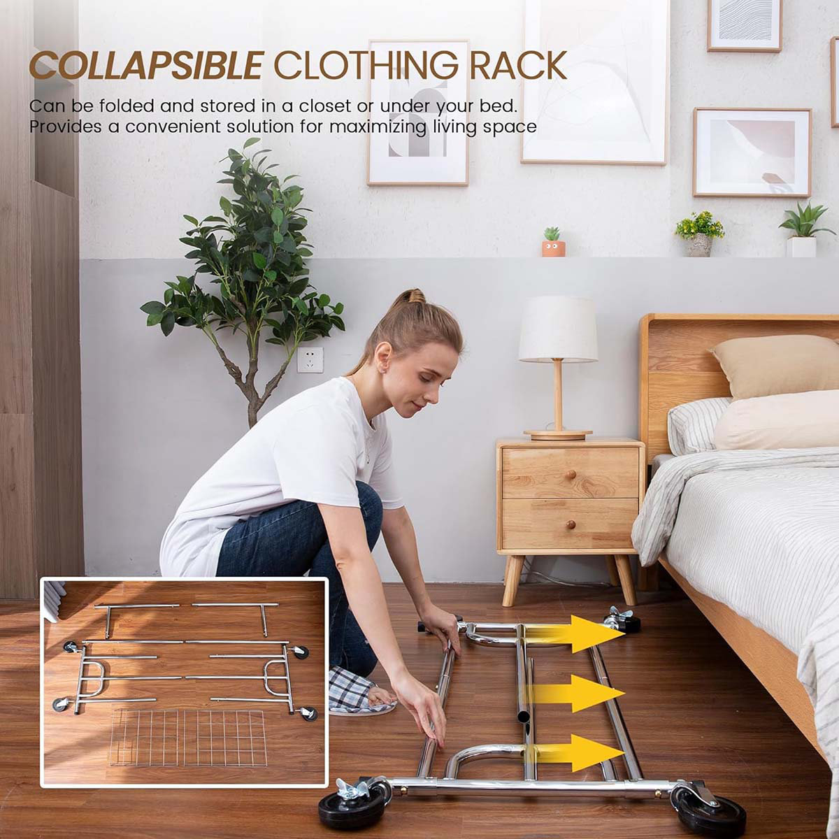 Wrought Studio Clothes Racks Heavy Duty, Garment Rack Capacity 450 Lbs ...