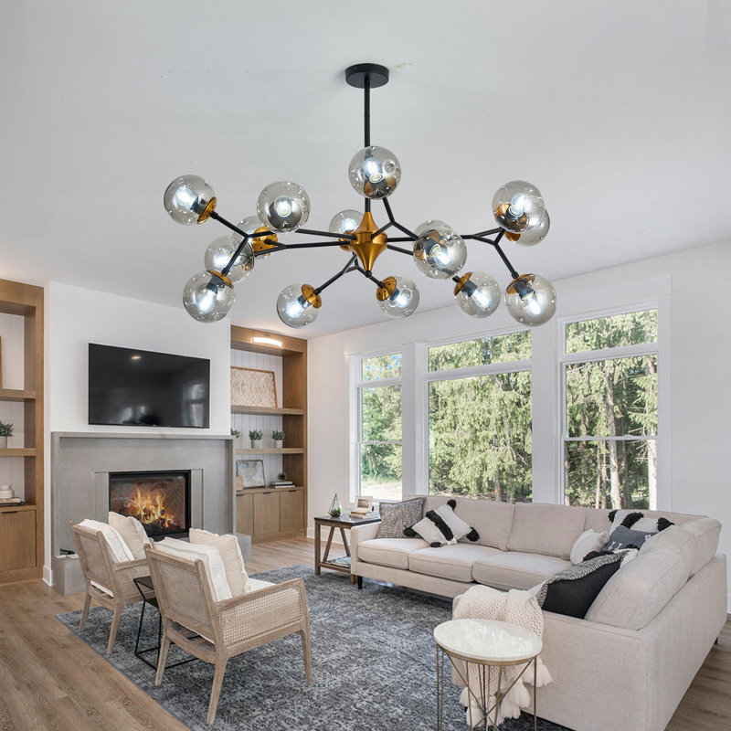 George Oliver Leedham 15 - Light Dimmable Sputnik Sphere Chandelier ...