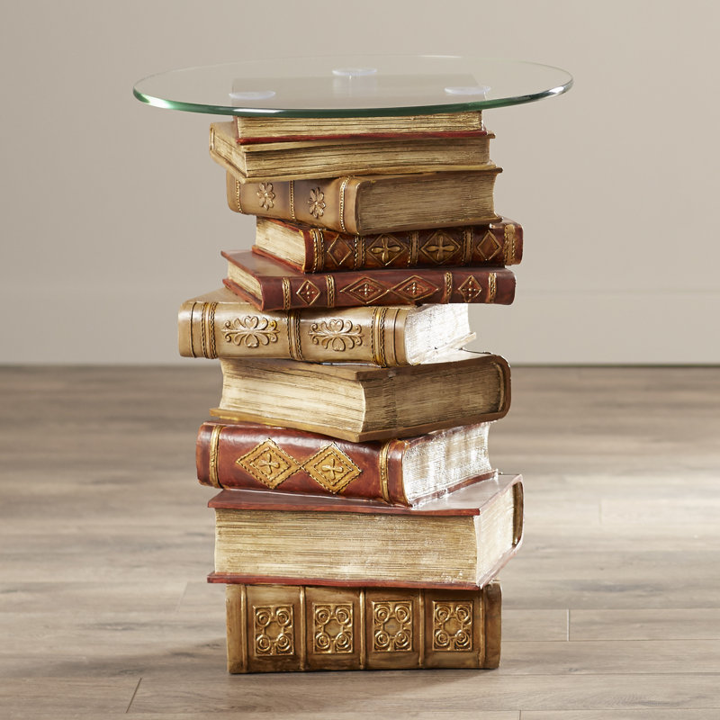World Menagerie Montegue Stacked Books Glass Figurine Table & Reviews ...