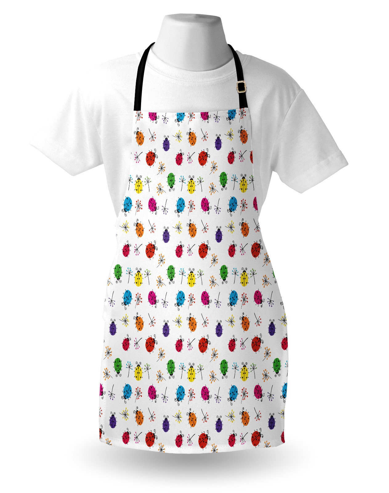 East Urban Home Ladybugs Apron Unisex, Dot Insects Illustration, Adult ...