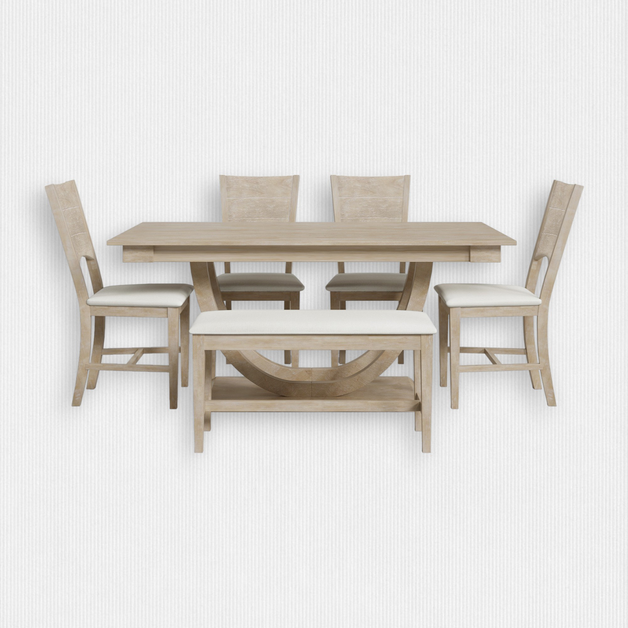Red Barrel Studio® Kreshnik 59'' L x 35.4'' W Dining Set & Reviews ...