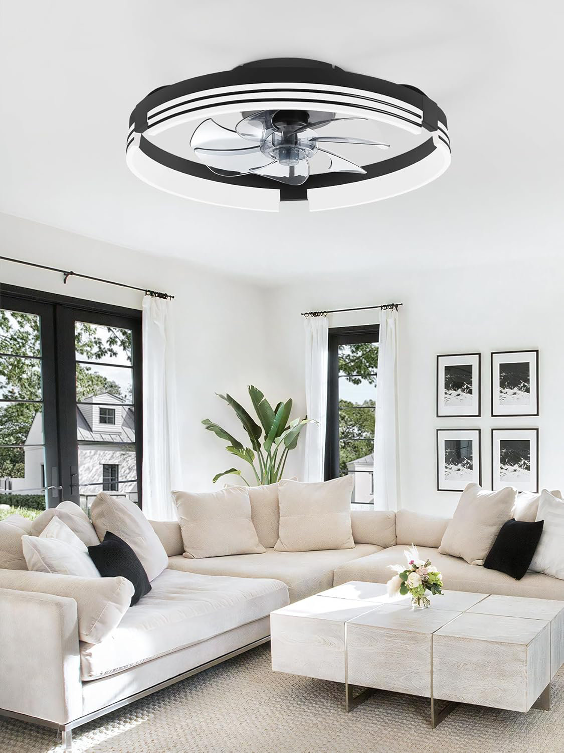 Wrought Studio™ Low Profile Ceiling Fans With Lights And Remote, 20 ...