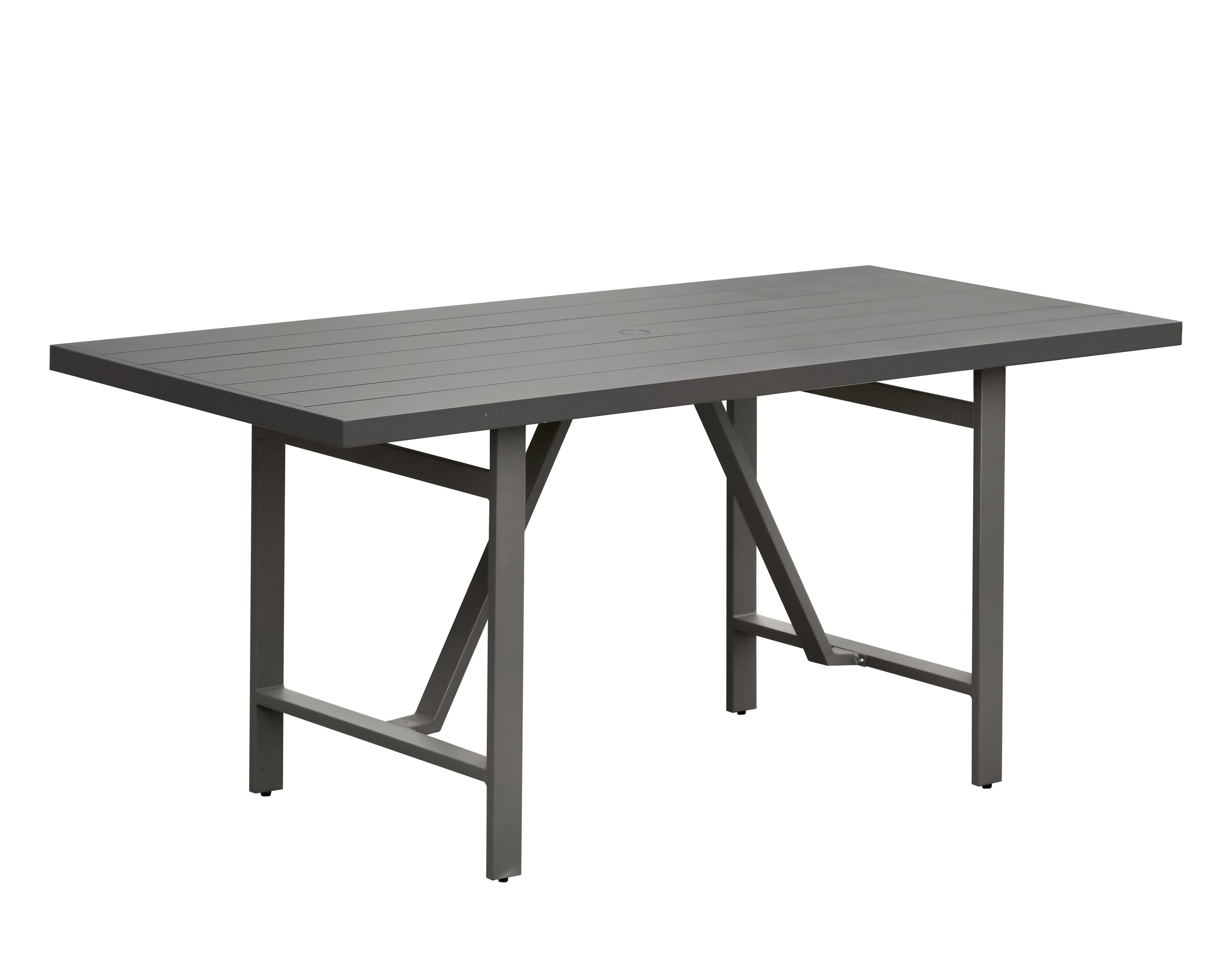 Latitude Run® Aulander Outdoor Aluminum Counter Table, Mocha | Wayfair