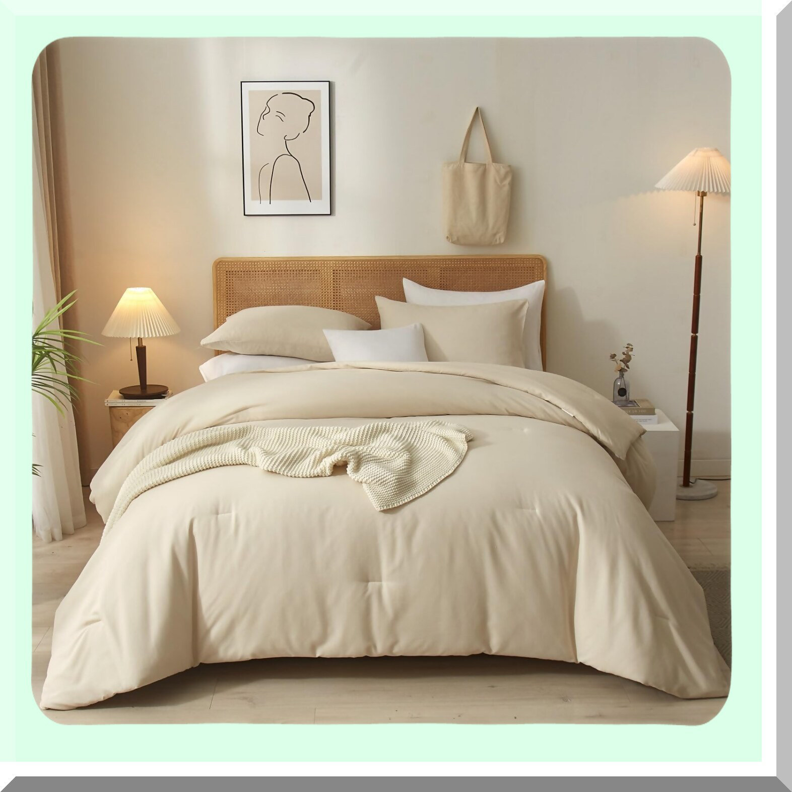 Hokku Designs Boho Bliss Comforter Set - 3 Piece Queen Size Bedding ...