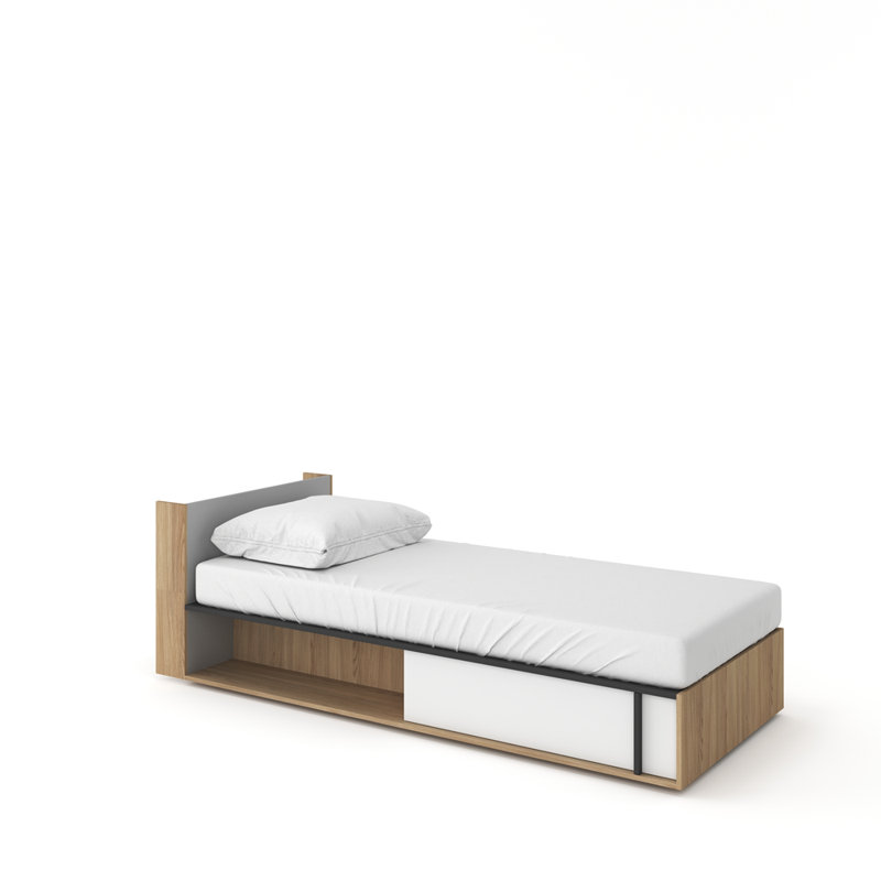 17 Stories Stancil European Single Platform Bed with Mattress | Wayfair ...
