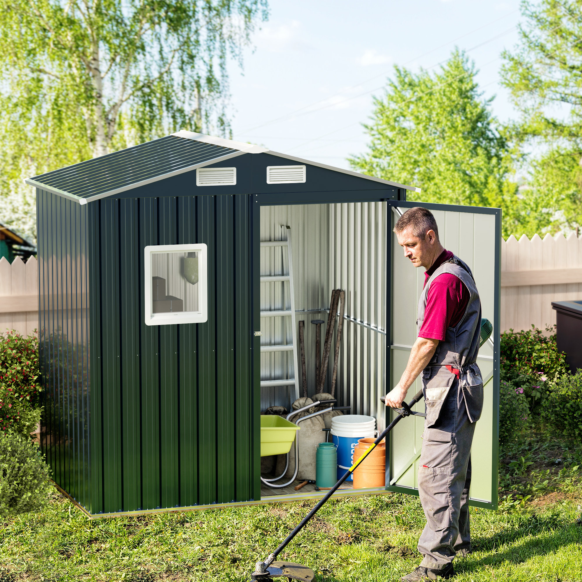 LAVRE 6 Ft. W X 4 Ft. D Outdoor Metal Storage Shed - Wayfair Canada
