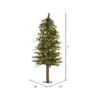 Andover Mills™ Mixed Country Pine Green Artificial Christmas Tree with ...