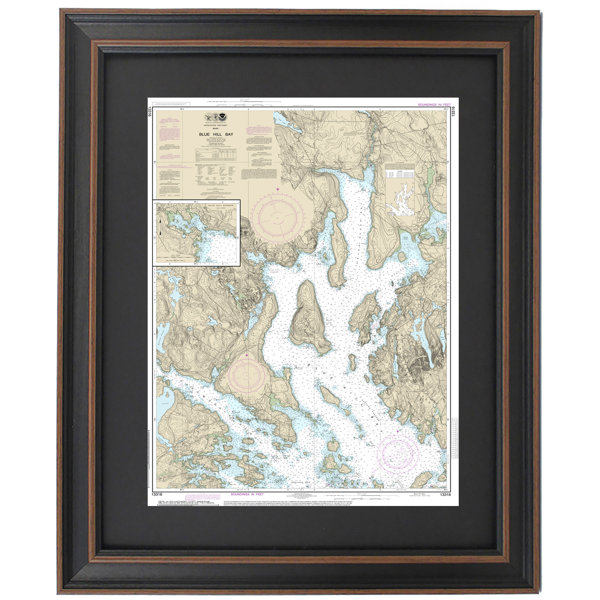 Longshore Tides Blue Hill Bay, Maine | Nautical Chart | Framed Print ...