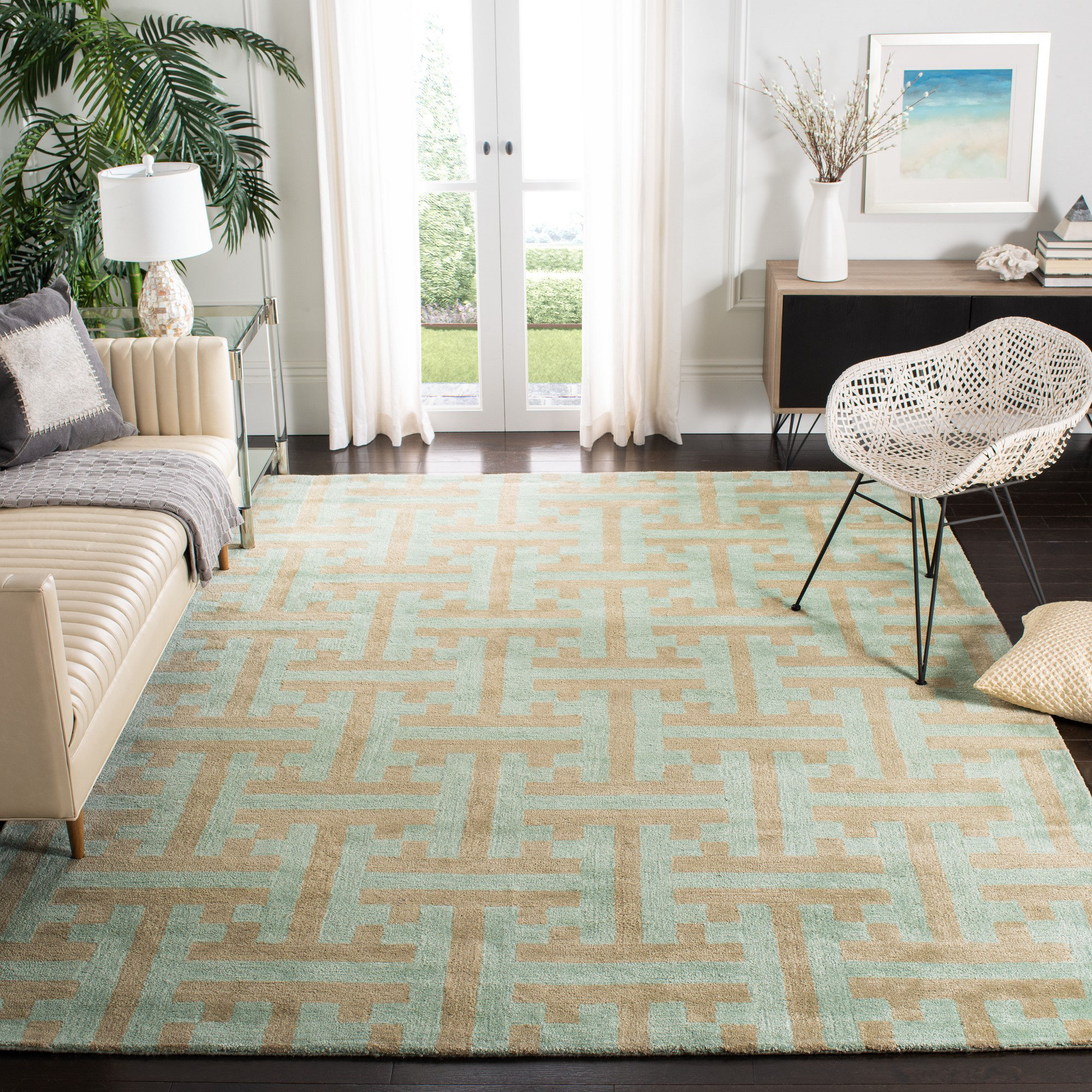 Ebern Designs Simryn Hand Tufted Wool & Viscose Abstract Rug & Reviews ...