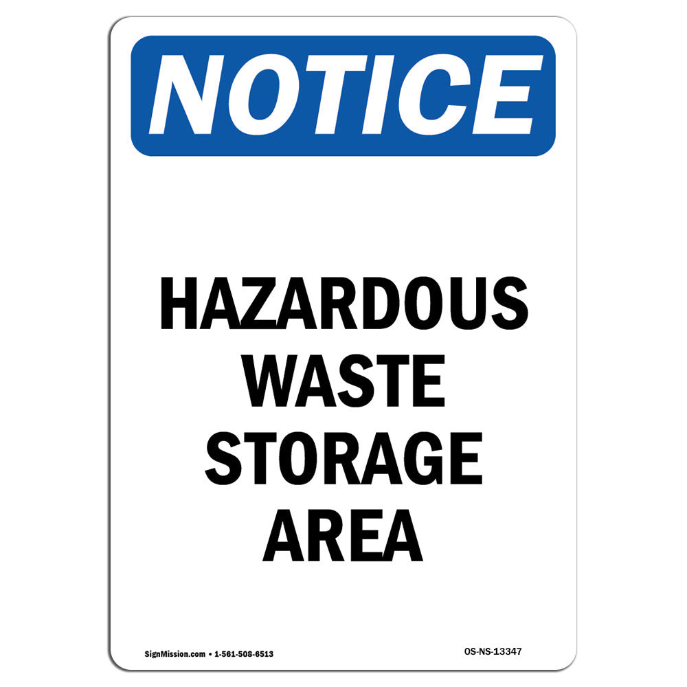 SignMission Hazardous Waste Storage Area Sign | Wayfair