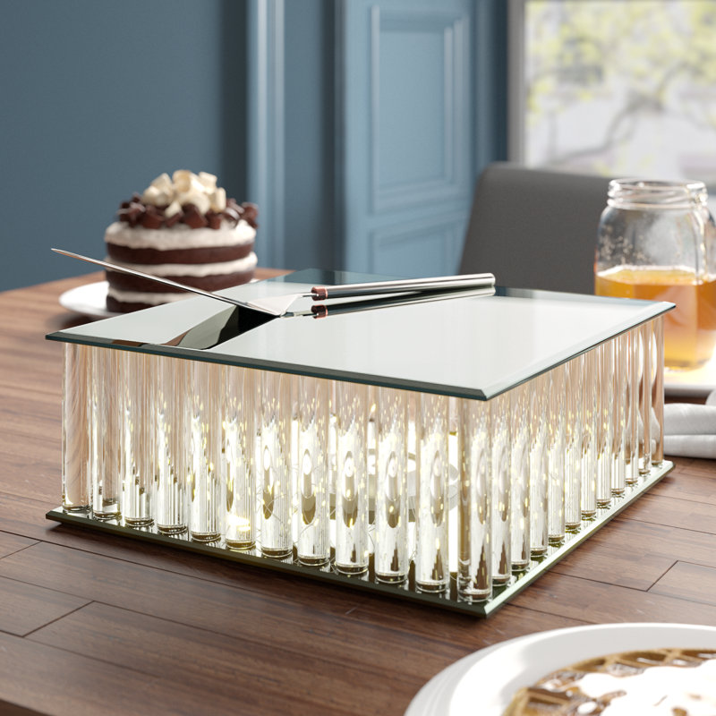 Wade Logan® Birce Mirror Light Up Cake Stand | Wayfair