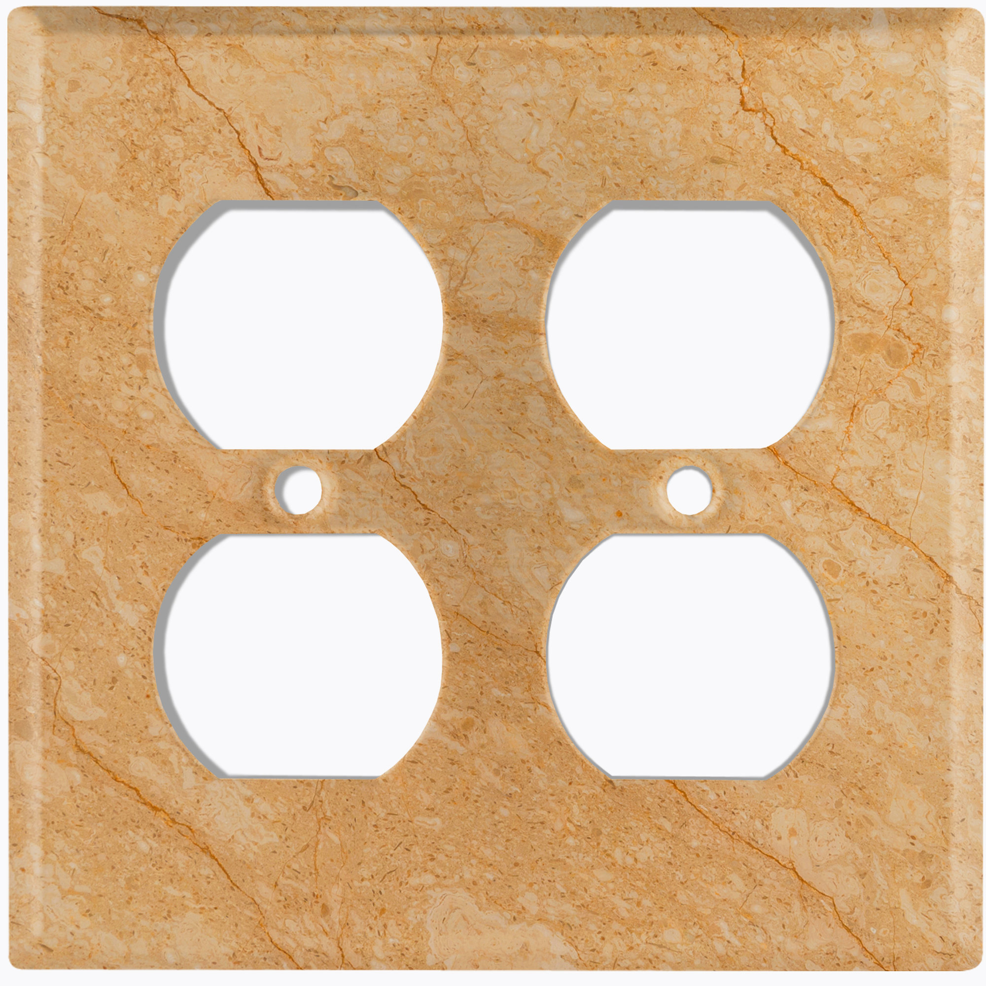 WorldAcc Marble Print 8 2-Gang Duplex Outlet Wall Plate | Wayfair