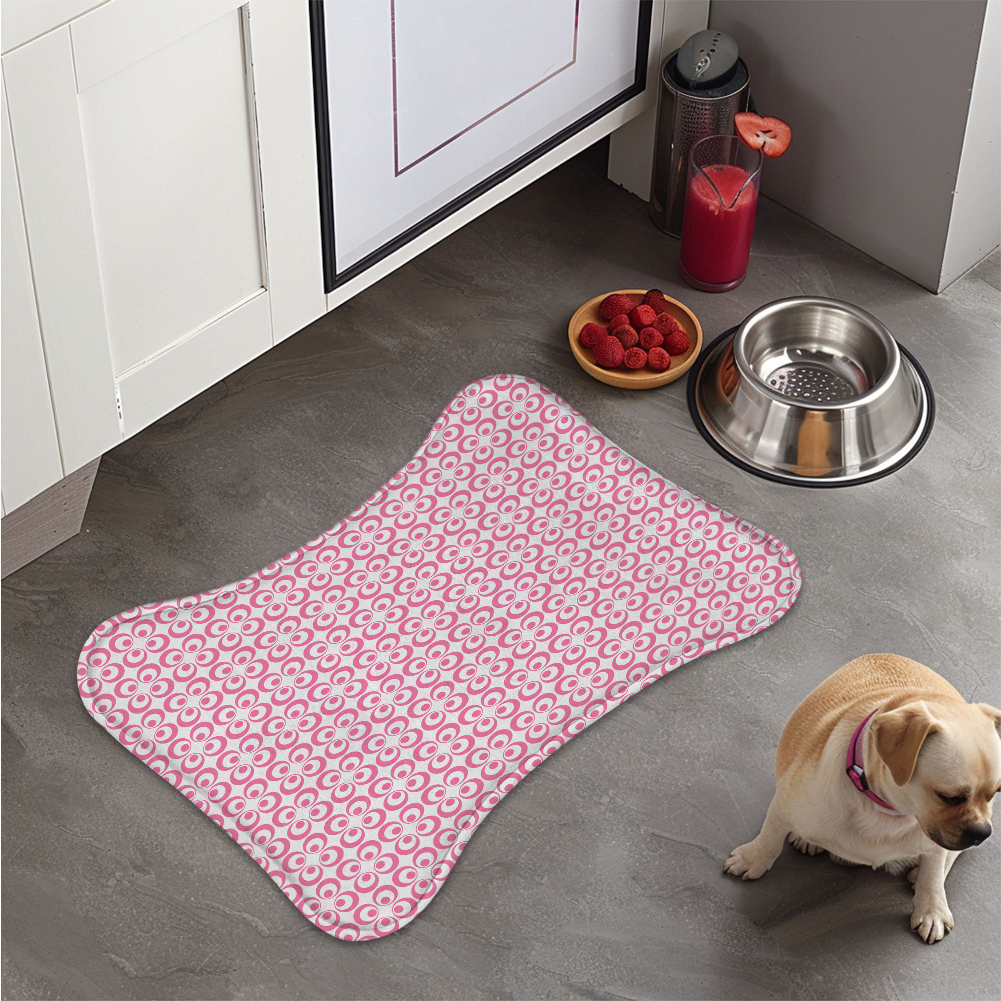 MentionedYou Pink Love Whisper - 1 Piece Bone Shape Feeding Mat | Wayfair