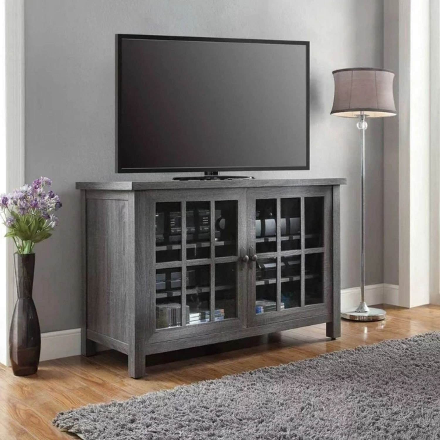 Red Barrel Studio® Gertraude Square TV Stand For Tvs Up To 55", Gray ...