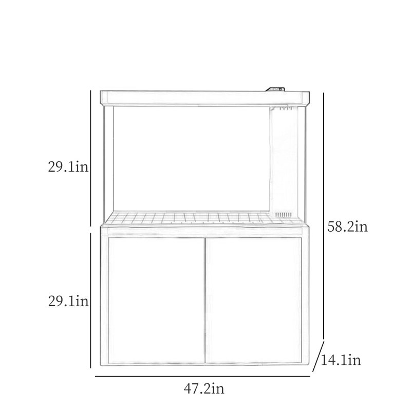 Lingxis Minimalist Modern Rectangular Eco Aquarium Tank | Wayfair